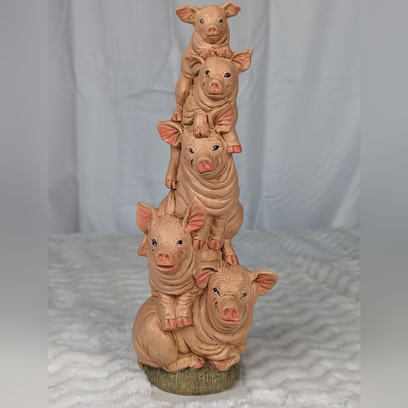 Art | Pig Pile Stack Of Pigs Ceramic Figurine | Poshmark